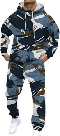 Generic Ensemble Jogging Homme - Surv&ecirc;tement Ensemble Sweats &Agrave; Capuche Et Sport Pantalons Automne Hiver Couleur Unie Gym Jogging Sportswear Tenue De Couple