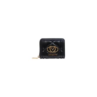 Love Moschino Quilted Logo Zip Around Wallet - - Accessories - Damen - Schwarzk - ONE SIZE