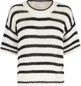 Roberto Collina Femme, Pulls, Multicolore, Taille: 40 FR Striped Sweater