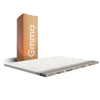 Emma Premium Topper 200x200 cm, Matratzentopper mit Memory-Schaum, Bezug abnehmbar bei 40&deg;C waschbar, Premium-Originalcover, 38x38x55 cm, 100% Polyester, R