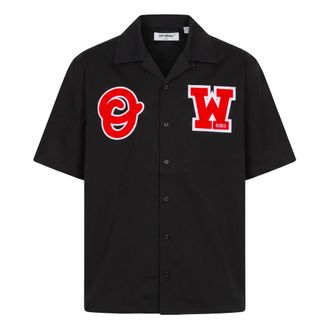 Off-white Homme, Chemises, Noir, Taille: S Chemise Manches Courtes Brod&eacute;e
