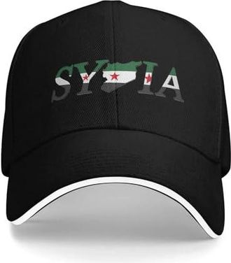 Generic Hiver Coton Chaud, Syrie Drapeau Carte Accessoires Unisexe Casquette De Baseball Casquette De Camionneur Rétro Formel Couvre-Chef Réglable Snapback Ch