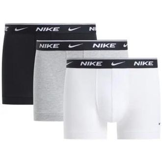 Nike 3 BOXER NIKE TRUNK 3PK - WHTIE/GREY HEATHER/BLACK - L