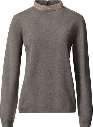 Fabiana Filippi Pullover mit Kristallen - Grau