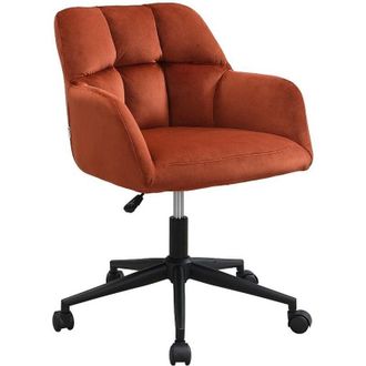 Pascal Morabito Chaise de bureau - Velours - Terracotta et noir - Hauteur réglable - PEGA de Pascal Morabito