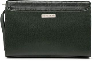 Burberry Clutches - Leather Clutch - Gr. unisize - in Gr&uuml;n - f&uuml;r Damen