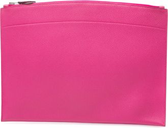 Herm&egrave;s Rose Poupre Large Togo Bazar Pouch