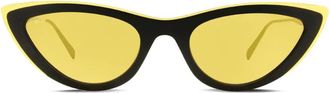 MCM lunettes de soleil &agrave; monture papillon - Noir