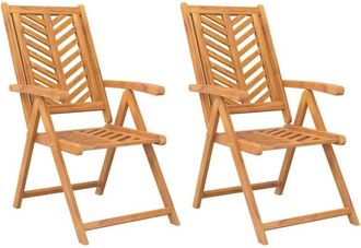vidaXL Gartenstühle Verstellbar 2 Stk. Massivholz Akazie - Vidaxl