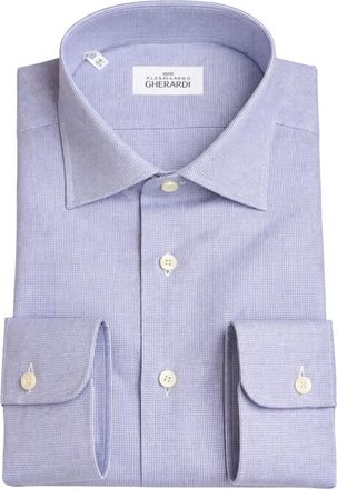 Alessandro Gherardi Homme, Chemises, Bleu, Taille: 4XL Micro Check Shirt