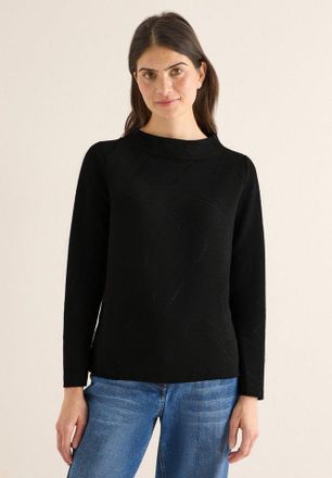 Cecil Langarmshirt aus softem Materialmix