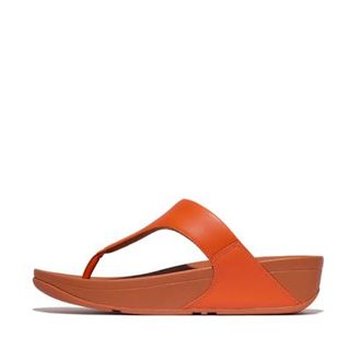 FitFlop Womens Lulu Leather Toepost Sandal, Satsuma, 42 EU