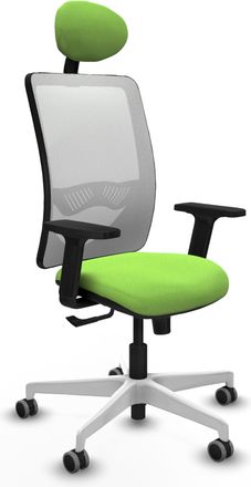 Piqueras y Crespo Stuhl mit Rollen f&uuml;r PC Zulema mit 2D-Armen, h&ouml;henverstellbare Lendenwirbelst&uuml;tze und festes Kopfteil, ausgestattet mit 3 Positionen und Schneidschaum