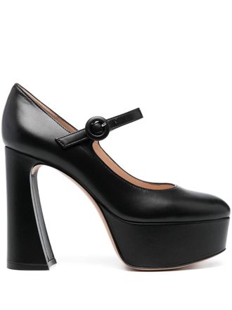 Gianvito Rossi escarpins plateforme &agrave; bride 130 mm - Noir