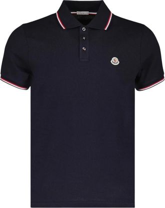 Moncler Piqu&eacute; Poloshirt - - Tops - Herren - Blau - S