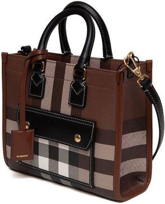 Burberry Synthetic Top Handle Bag - Brown