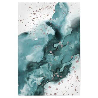 artboxONE Poster 60x40 cm Abstrakt Watercolor Meets Glitter - Bild Wasserfarbe aquarell feminin