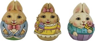 Enesco Jim Shore Bunny Egg Minis Figur, 3,2,5 Stück
