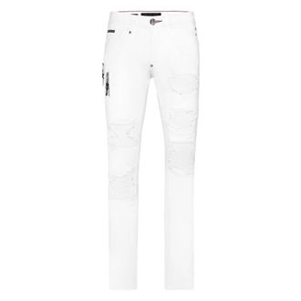 Philipp Plein Coated Denim Rock Star Hose - - Jeans - Herren - Wei&szlig; - W38