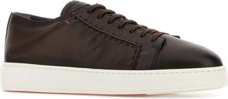 Santoni Leather Sneakers - Brown