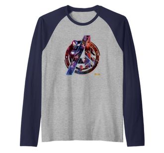 MARVEL Avengers Infinity War Team Poster Logo Raglan