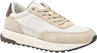 Calvin Klein Homme, Chaussures, Brun, Taille: 40 EU Baskets &agrave; lacets en cuir avec semelle en caoutchouc
