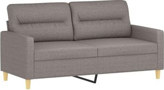 vidaXL Vidaxl - Canapé à 2 places Taupe 140 cm Tissu