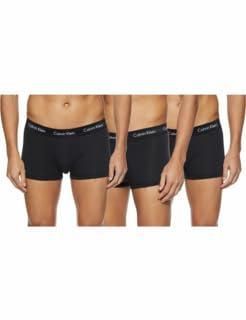 Calvin Klein Boxers Taille Basse Lot de 3 Homme sous-V&ecirc;tement, Noir (Black W Black WB), S