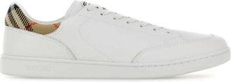 Burberry Homme, Chaussures, Blanc, Taille: 42 EU Leather Set Baskets