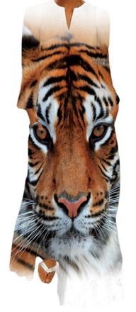 Ocean Plus Damen Fr&uuml;hlings- und Sommerkleid mit Langem Rock V-Ausschnitt Langen &Auml;rmeln mit Taschen und Lockerem Blumendruck (5XL, Gelber Tiger)