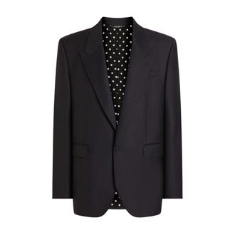 Dolce & Gabbana Sakko mit abgerundetem Revers - - Jackets - Herren - Blau - L