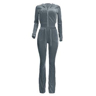 Generic V&ecirc;tements de sport d&eacute;t&eacute; pour femme en coton et lin respirants et confortables &agrave; manches courtes - Deux ensembles de surv&ecirc;tement pour femme - Tenue d&eacute;c