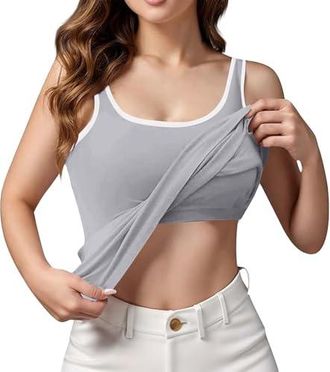Generic D&eacute;bardeur Femme Maillot De Corps Hauts sans Manches Confortables et &agrave; la Mode pour Femmes Parfaits pour l&eacute;t&eacute; &agrave; associer avec des Jeans ou des Shorts p