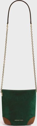 Gerard Darel Sac bandouli&egrave;re en cuir velours - LE MINI CHARLOTTE - C&egrave;dre