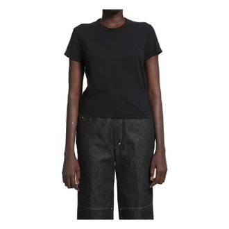 James Perse Shrunken Crew Neck S/S Tee - - Tops - Damen - Schwarzk - S