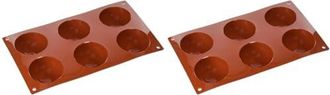 Silikomart 20.002.00.0060 SF 002 HALF-SPHERES - SILICONE MOULD ø70 H 35 MM (Packung mit 2)