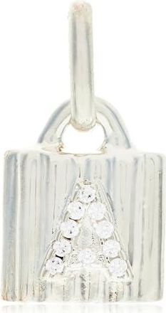 Uno De 50 UNOde50 Charme plaqu&eacute; argent en forme de cadenas avec une lettre en Topazee A