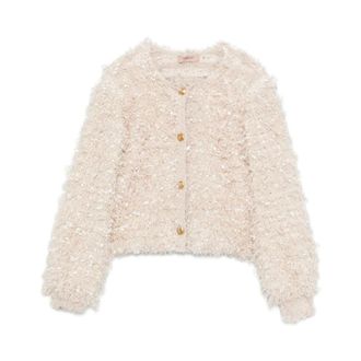 Twinset Strick-Cardigan mit passendem Oberteil - - Knitwear - Damen - Beige - XS