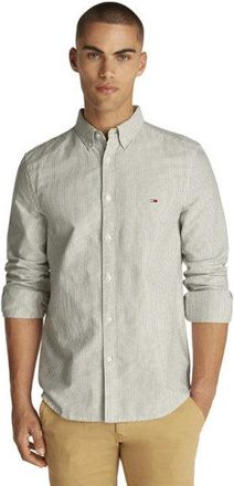 Tommy Jeans Stripe Oxford M - Langarm Hemd - Herren