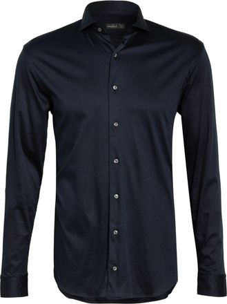 van Laack Van Laack Jerseyhemd Per Tailor Fit blau