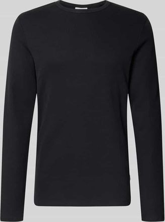 Lindbergh Longsleeve mit Rundhalsausschnitt und Label-Detail