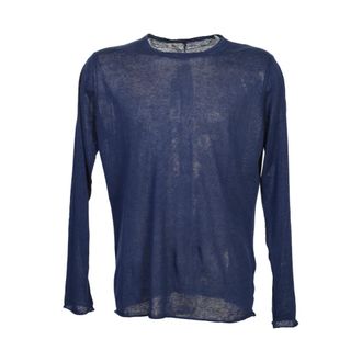 Original Vintage Blaues Leinenhemd mit Rippenhals - - Tops - Herren - Blau - M