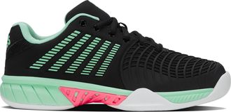 K-Swiss Damen Express Light 3 Carpet Tennis Shoe, Black/Neon Mint/Neon Pastel Pink, 41.5 EU
