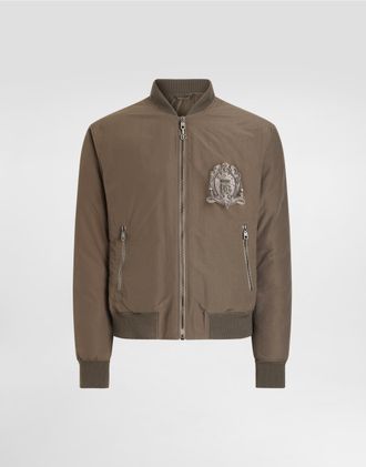 Dolce & Gabbana Bomberjacke Aus Gepolstertem Canvas - Mann M&auml;ntel Und Jacken Mehrfarbig 54