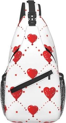 Generic Sacoche Homme Bandouliere Coeur damour Casual Sacs &agrave; Bandouli&egrave;re L&eacute;ger Sac &agrave; Poitrine pour Voyage Homme &eacute;cole