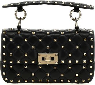 Valentino Garavani Femme, Sacs, Noir, Taille: ONE Size Small Nappa Rockstud Spike Bag