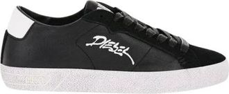 Diesel Femme, Chaussures, Noir, Taille: 37 EU Baskets Basses en Eco-Cuir