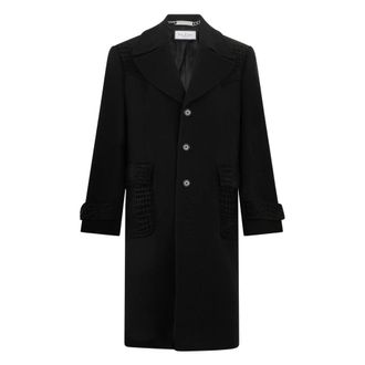 Philipp Plein Zweireihiger Mantel - - Coats - Herren - Schwarzk - 5XL