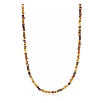 Nialaya Homme, Accessoires, Jaune, Taille: M Collier Miyuki Marron