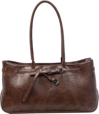 Generic Aukojoy Sac &agrave; bandouli&egrave;re pour femme en cuir PU de grande capacit&eacute;, sac &agrave; bandouli&egrave;re &agrave; une &eacute;paule, couleur unie pour les excursions, les trajets, caf